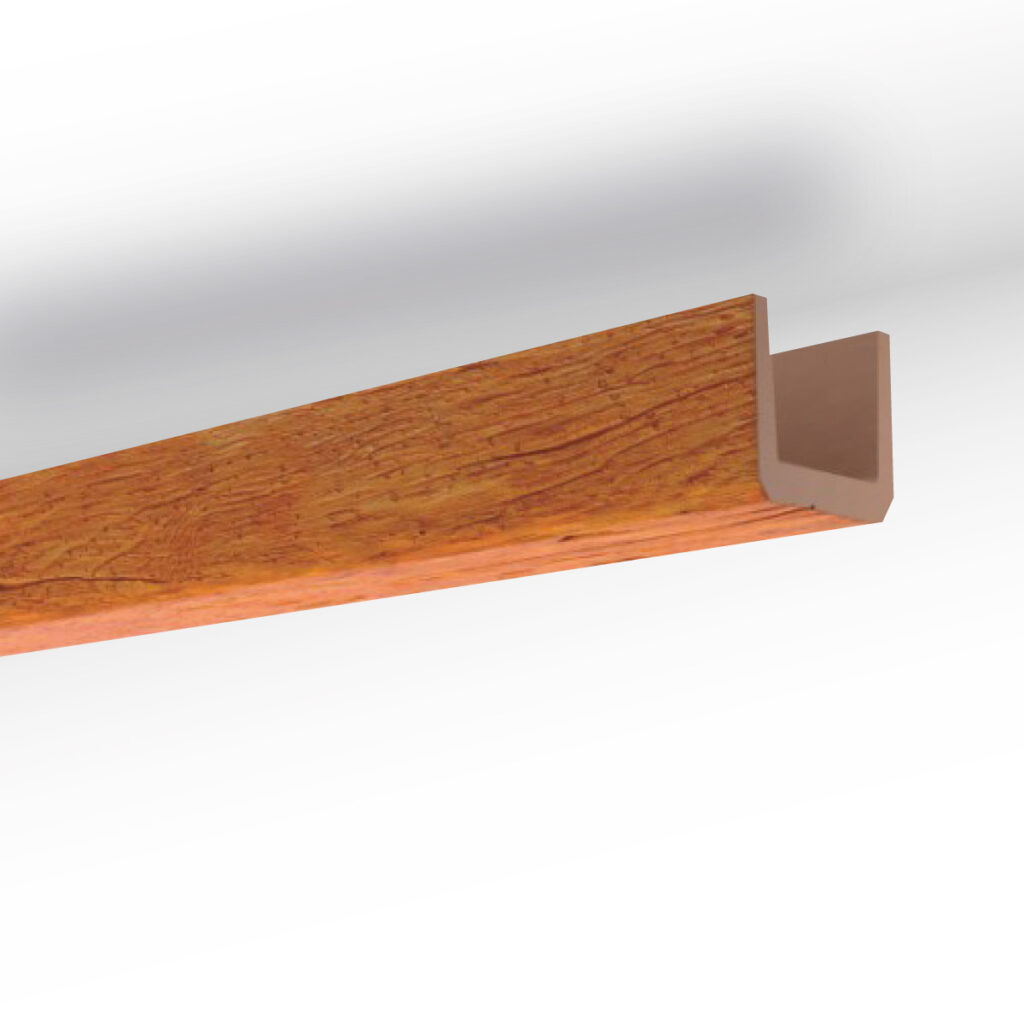Viga Decorativa Imitação Madeira Mel Poliuretano NOMABEAM® 15x15cm 2m